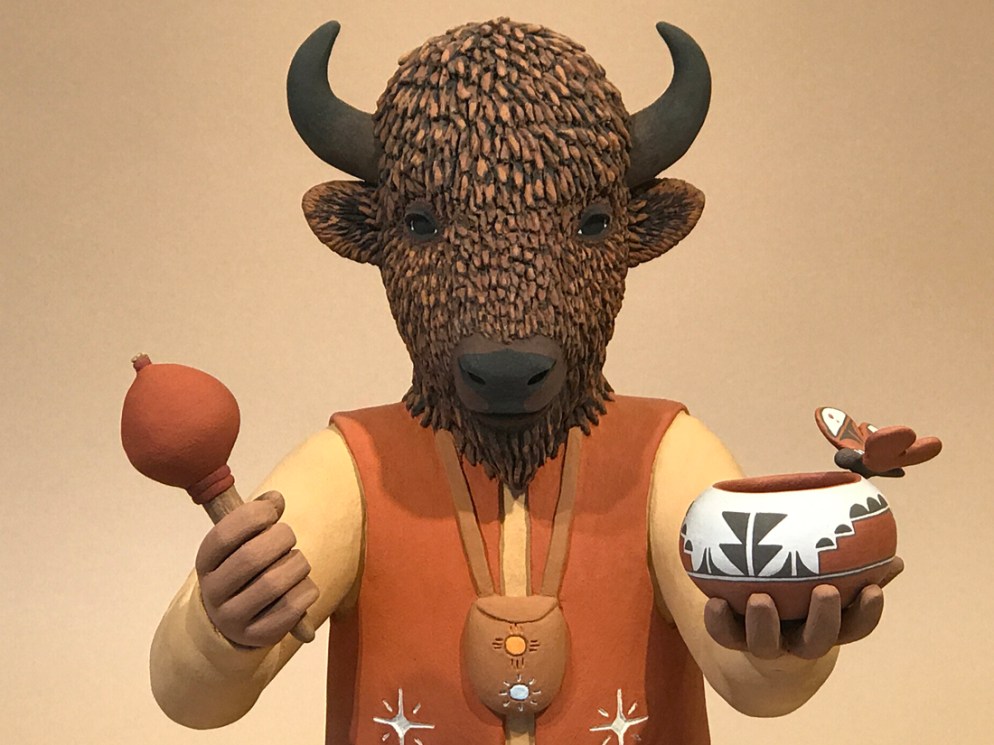 Buffalo Shaman with Butterfly Blessings – Cajero Fine Art