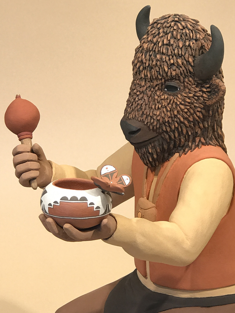 Buffalo Shaman with Butterfly Blessings – Cajero Fine Art